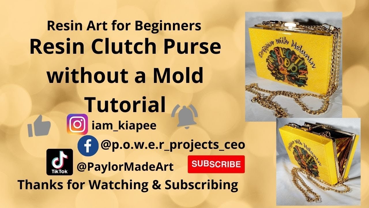 It's another one!!! DIY Resin Clutch Purse without a Mold Tutorial ...