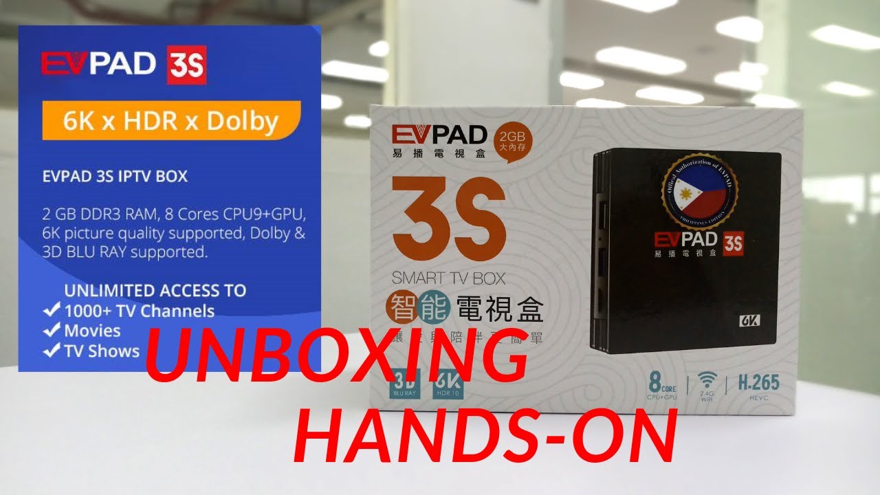 Unboxing: EVPad 3S Smart TV Box || Hands-on || Unlimited Access || 1000 ...