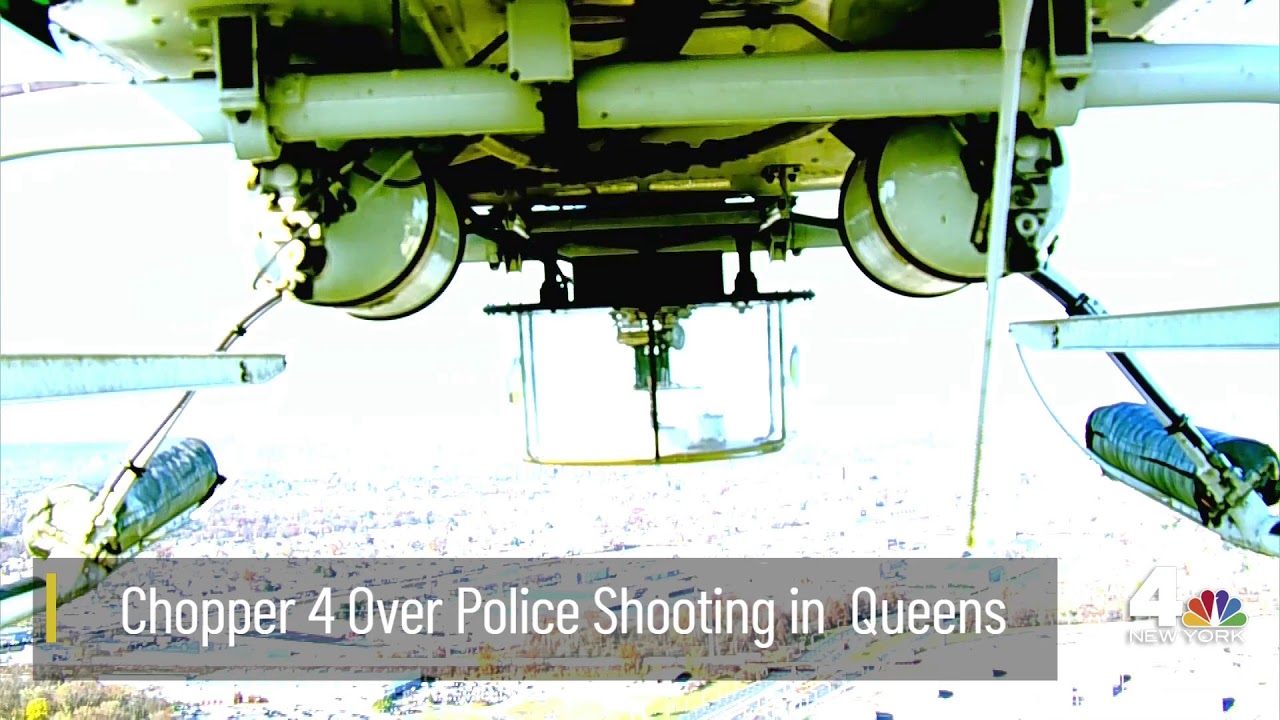 Chopper 4 Over Police Shootig Scene in Queens - YouTube