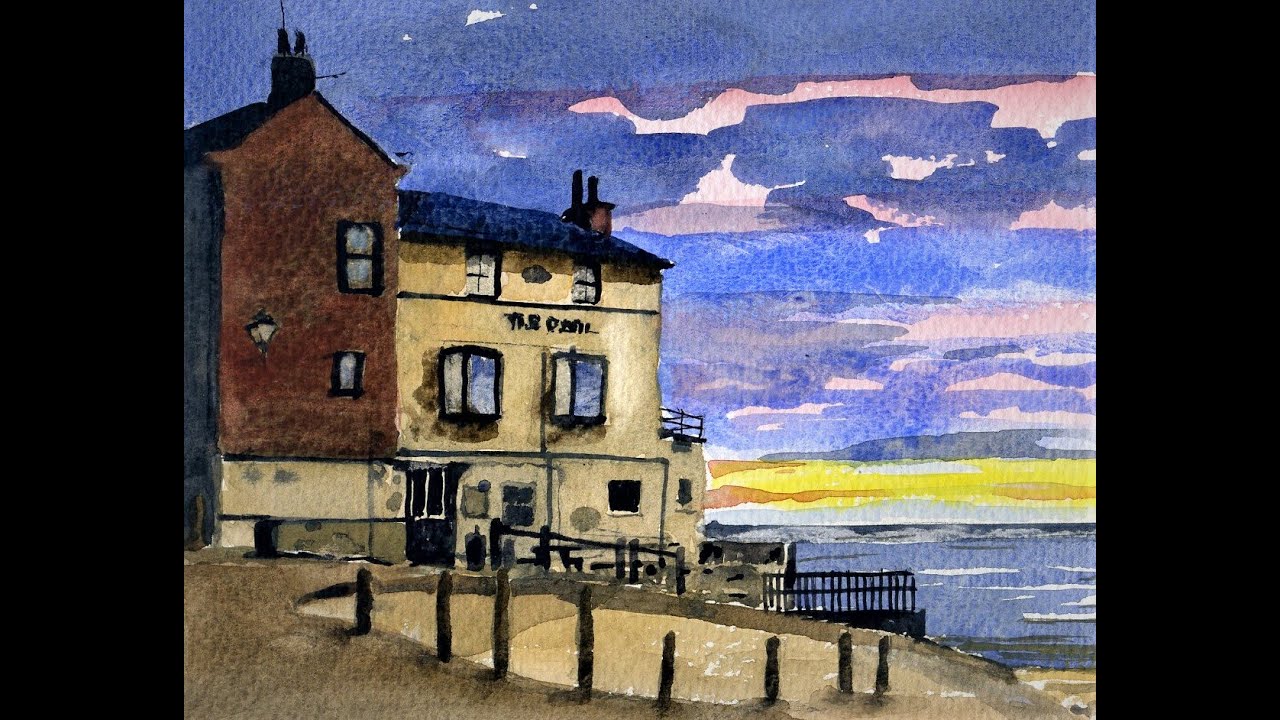 Tony Burke Watercolours 30 minute tutorial No35 Robin Hoods Bay - YouTube