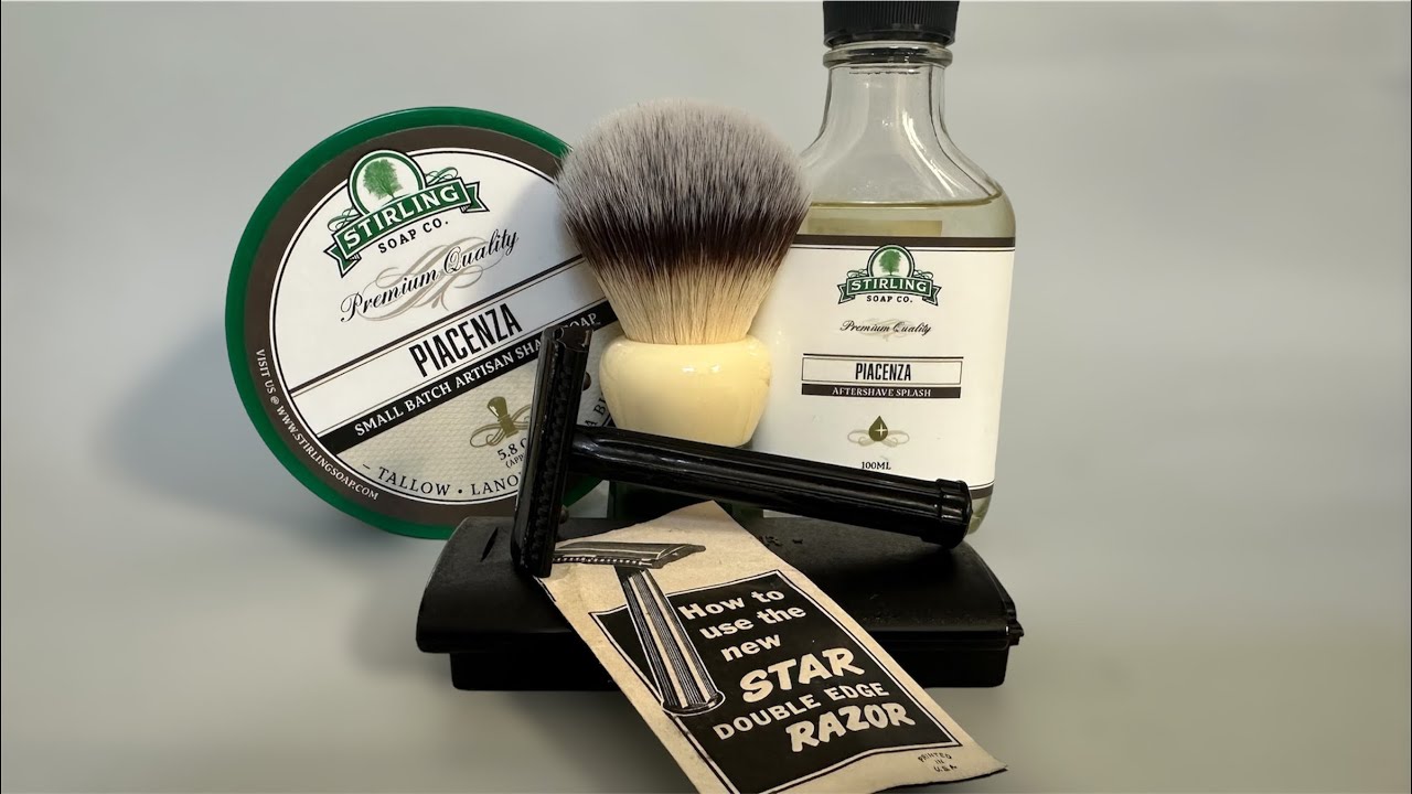 💈Star Bakelite Safety Razor💈Stirling Piacenza Soap & ASL💈Yaqi Obsidian ...