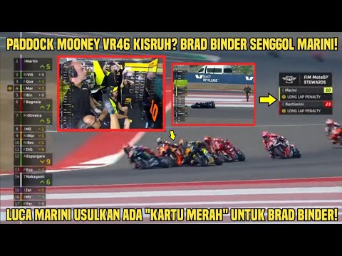 Kisruh! Brad Binder "Curangi" Luca Marini? Jatuh Senggolan dengan Binder, Marini Usul Kartu ...