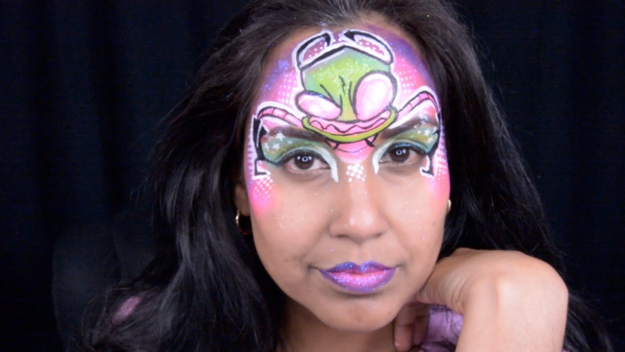 Invader Zim face paint - YouTube