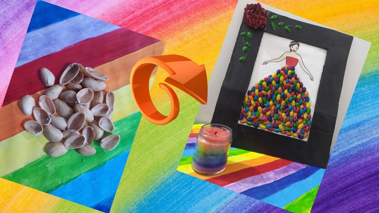 How To Use Pista Shells in DIY Pista Shells Craft - YouTube