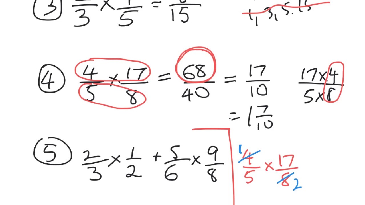 9MAT Multiplying fractions - YouTube