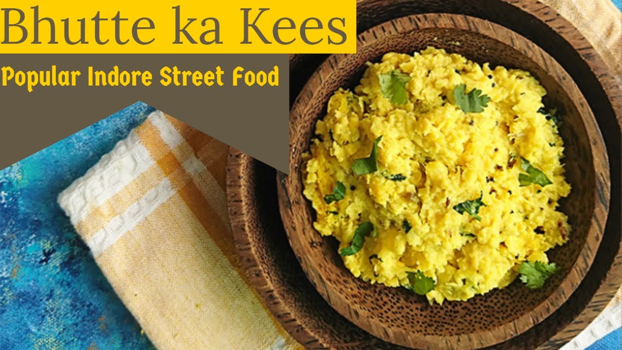 Bhutte Ka Kees Recipe | popular indore street food | grated corn snack ...