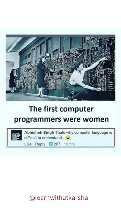 the first computer programmers were women 😂 🤗 #shorts - YouTube