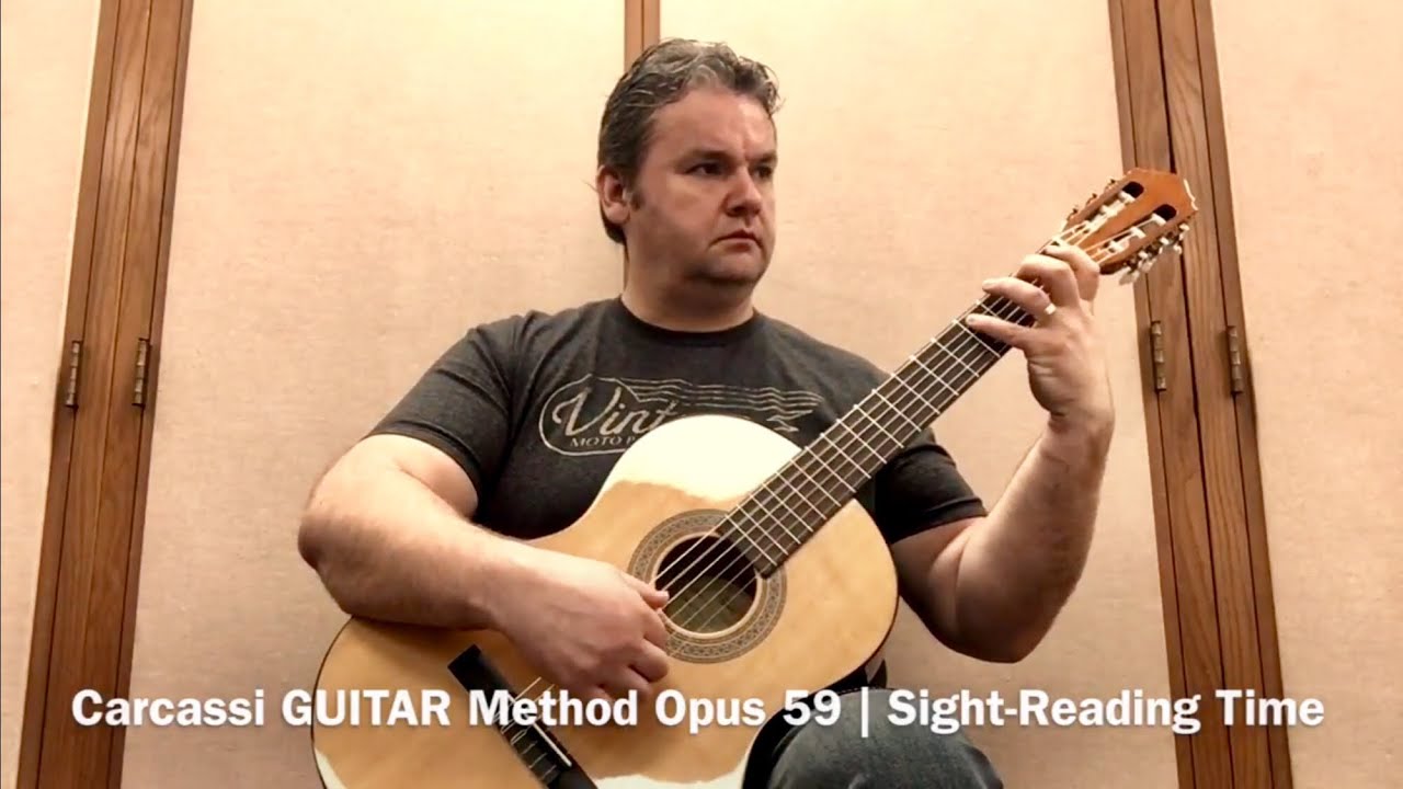 Carcassi GUITAR Method Opus 59 E Minor Section | Sight-Reading Time ...