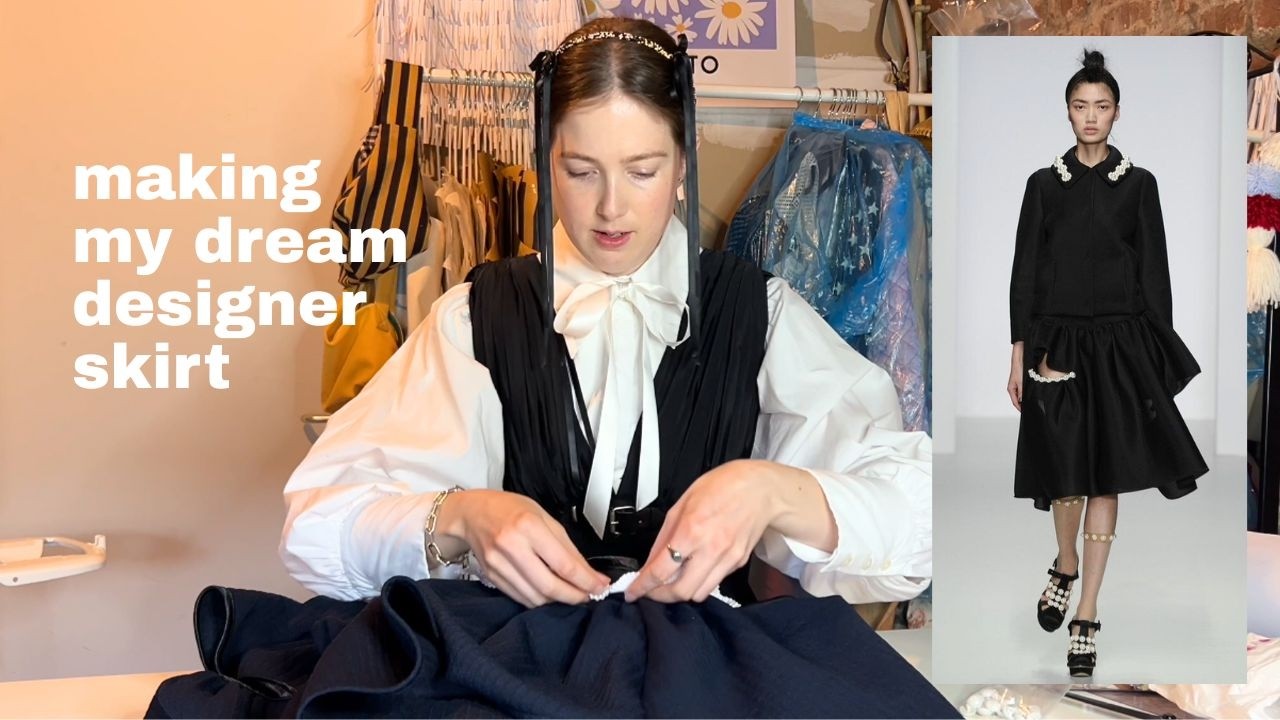 sewing a SIMONE ROCHA skirt pattern for FREE (my favourite designer ...