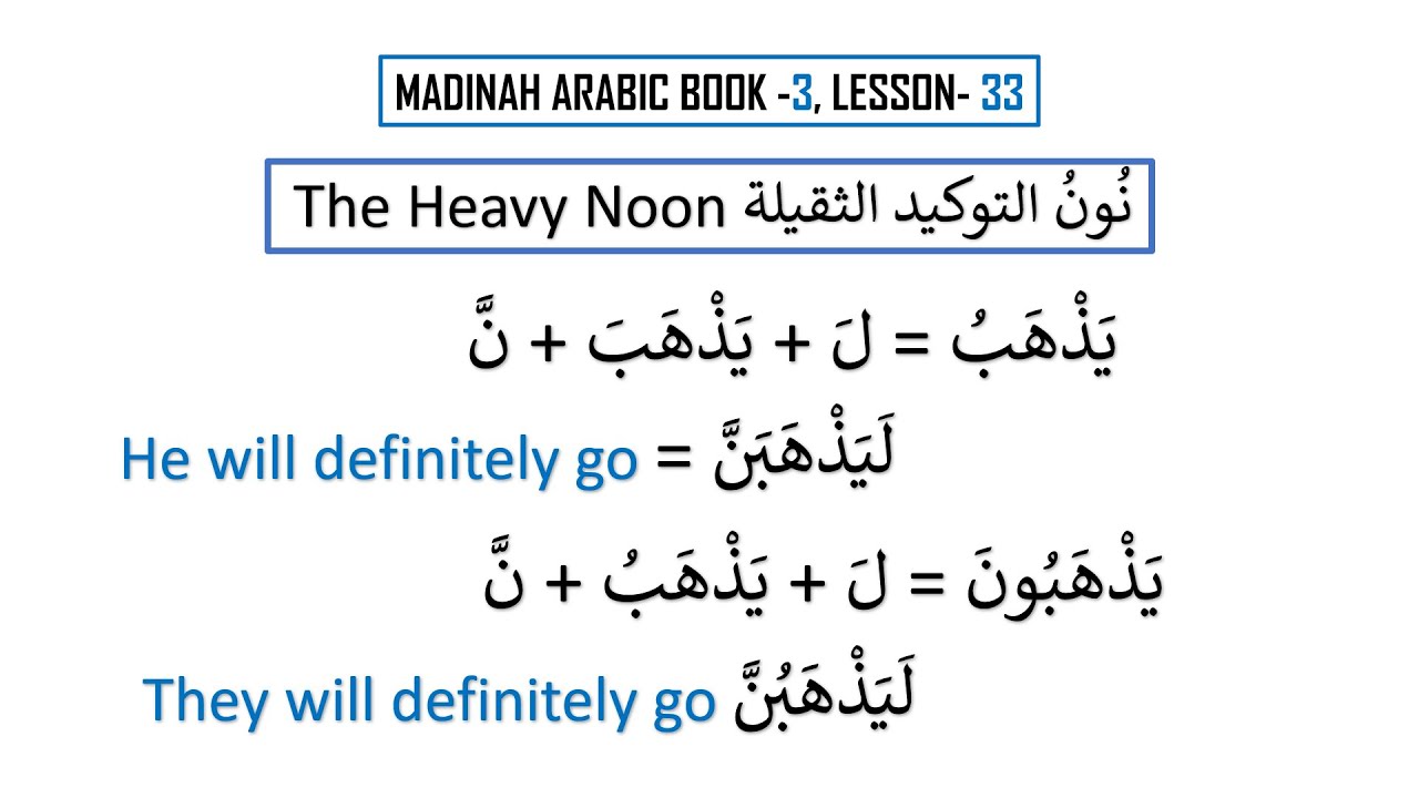 Madinah Arabic Book 3, Lesson 33, Part-1 - YouTube