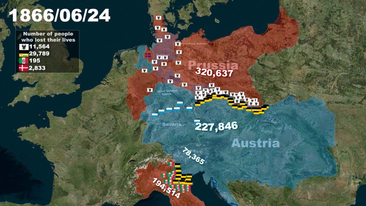 Austro-Prussia War 1866 ,German Unification – Part 1/2 [Every Day With ...