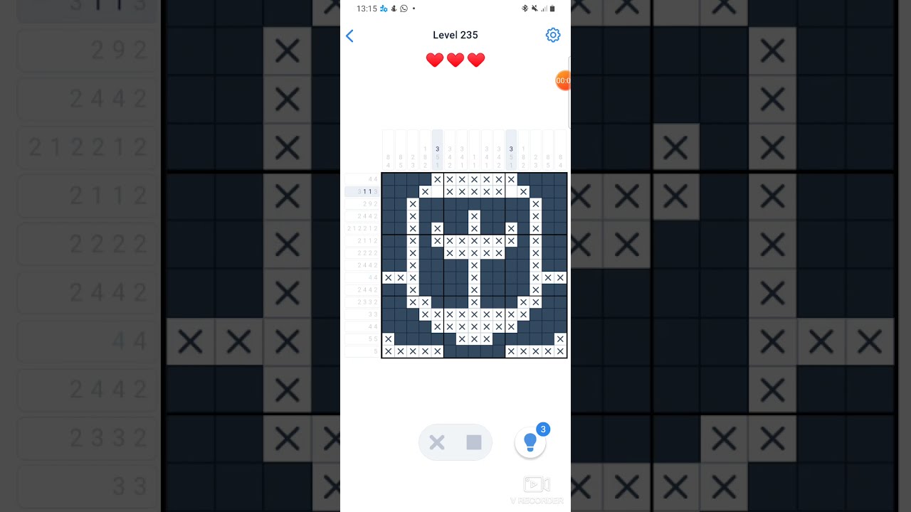 nonogram puzzle level 235 - YouTube
