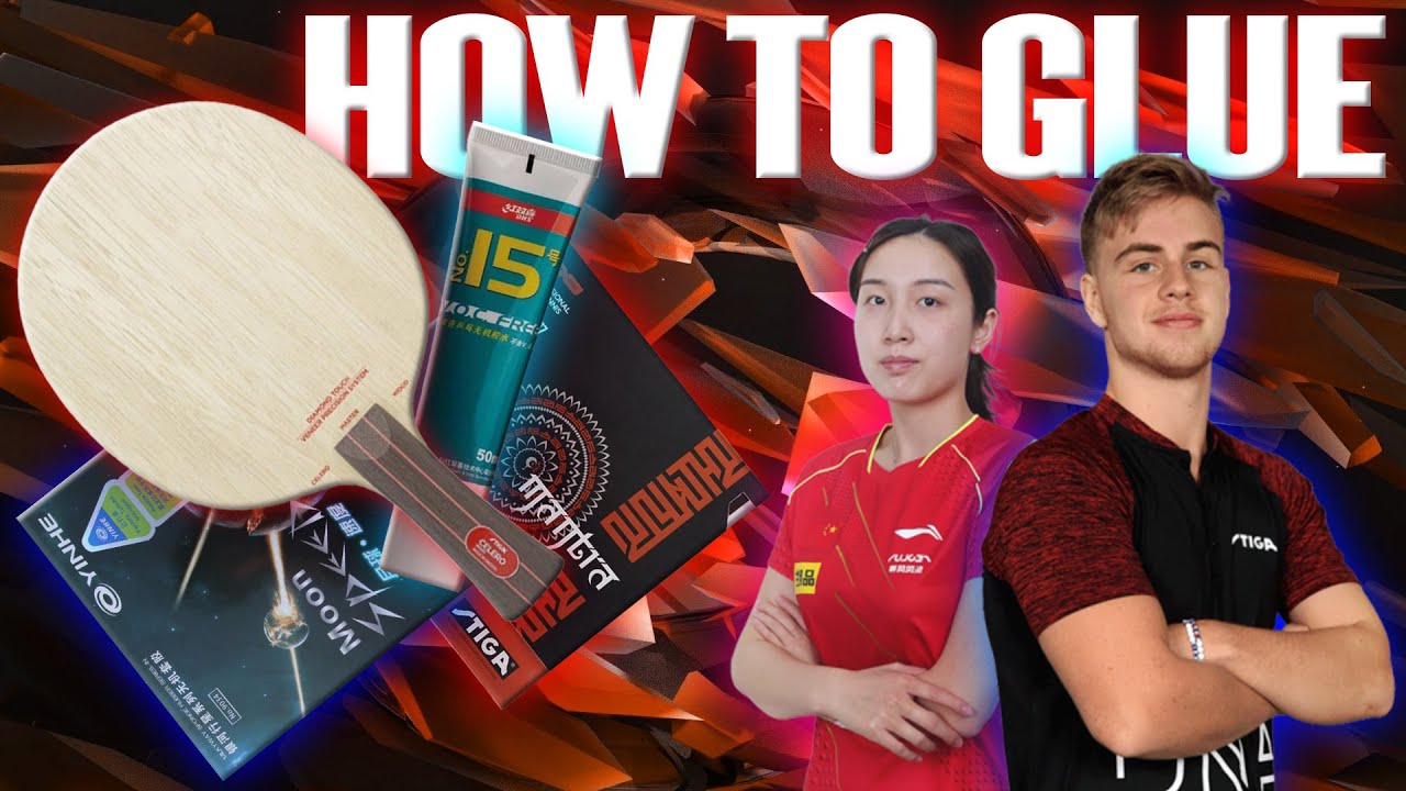How to Glue your Table Tennis Rubbers - YouTube