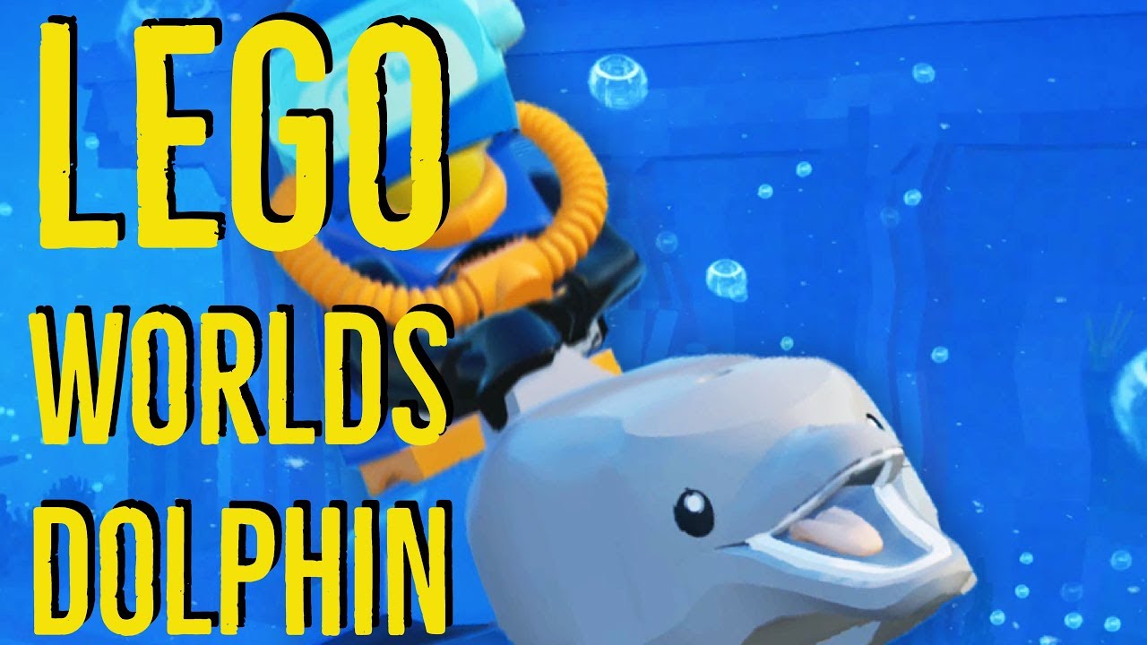 Lego Worlds - Dolphin - We unlock and have an adventure with a DOLPHIN ...