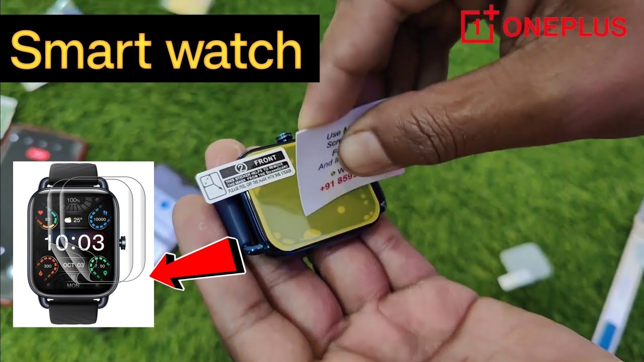 One plus Nord Snartch watch tample glass apply | Smart watch Screen ...