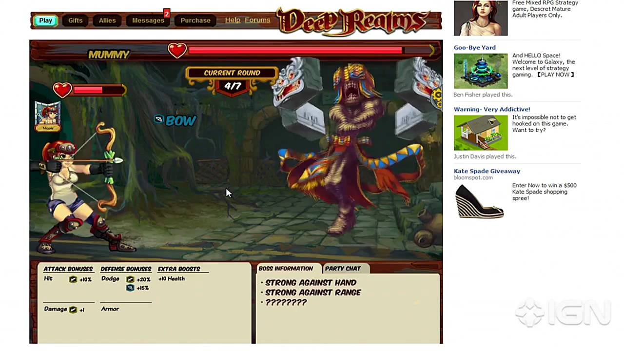 Deep Realms Facebook: Boss Battle Gameplay - YouTube