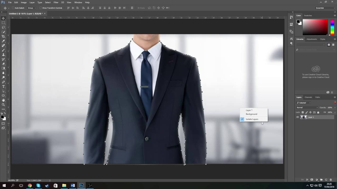 Applying a range of selection and masking techniques including compound ...