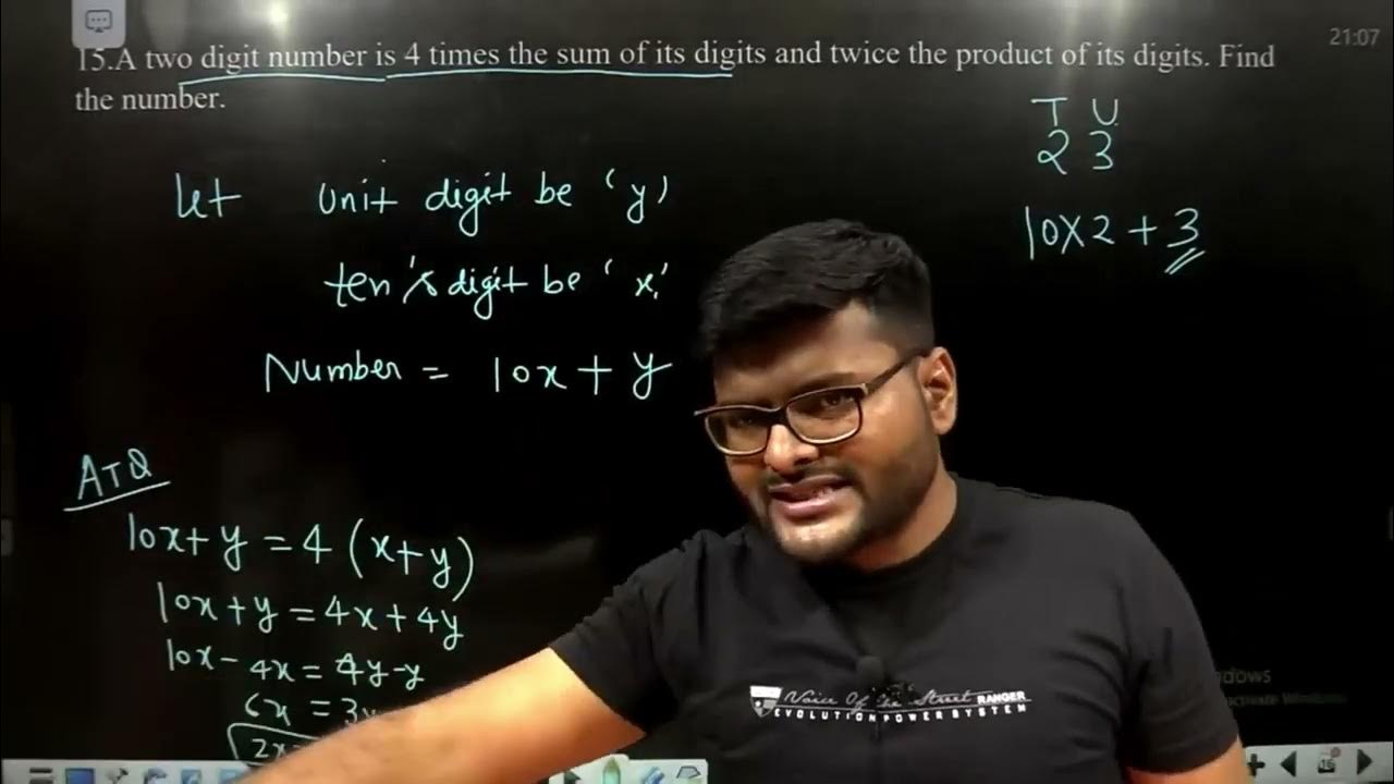 A Two Digit Number Is 4 Times The Sum Of Its Digits And Twice The a-two-digit-number-is-4-times-the-sum-of-its-digits-and-twice-the