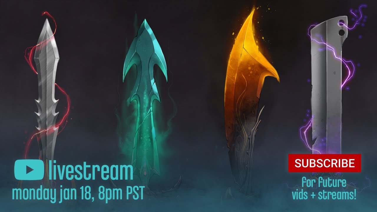 Live Stream: Designing Weapons and Props: Part 1 - YouTube