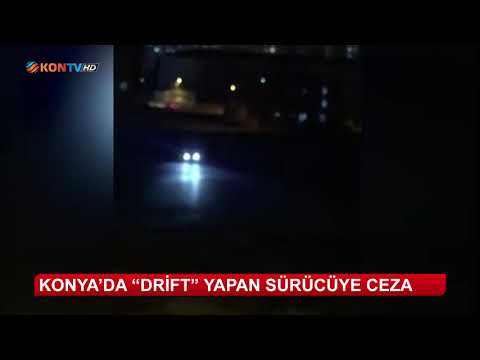 Konya'da drift yapan sürücüye ceza