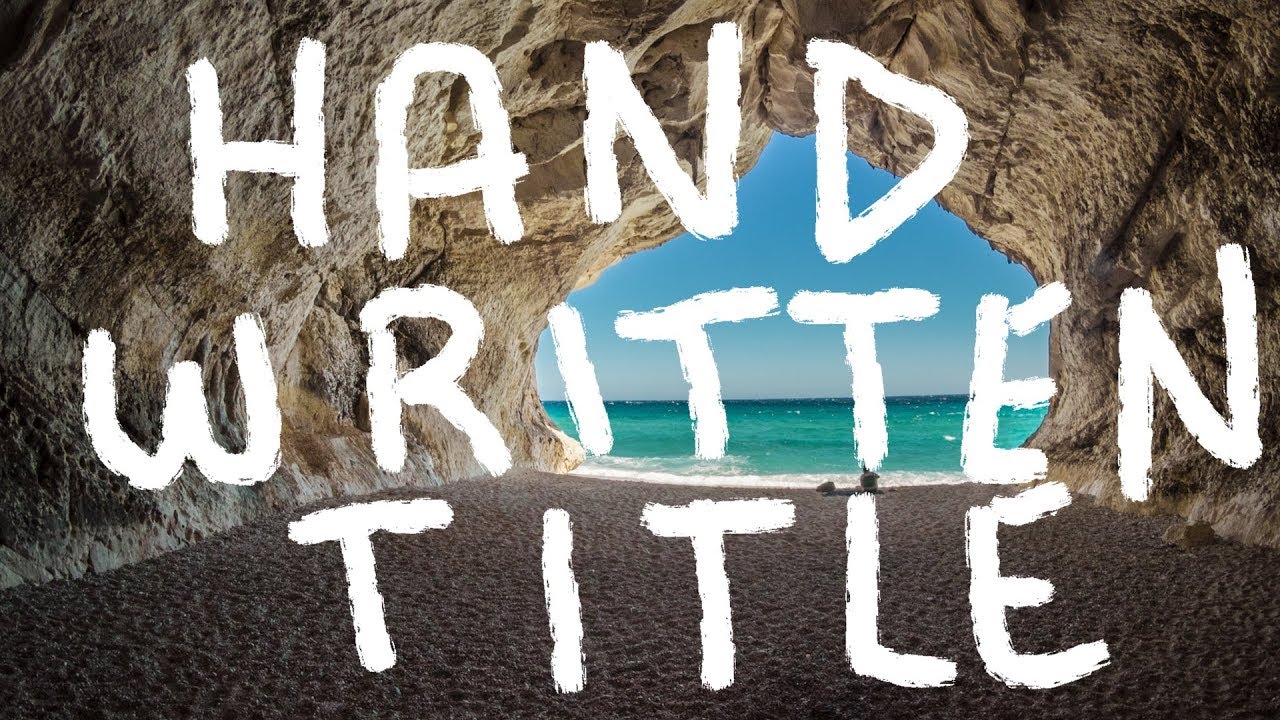 Custom Handwritten Title in Final Cut Pro 2017 - YouTube