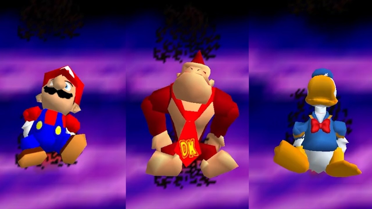 All Characters burning and falling down in Super Mario 64 - YouTube