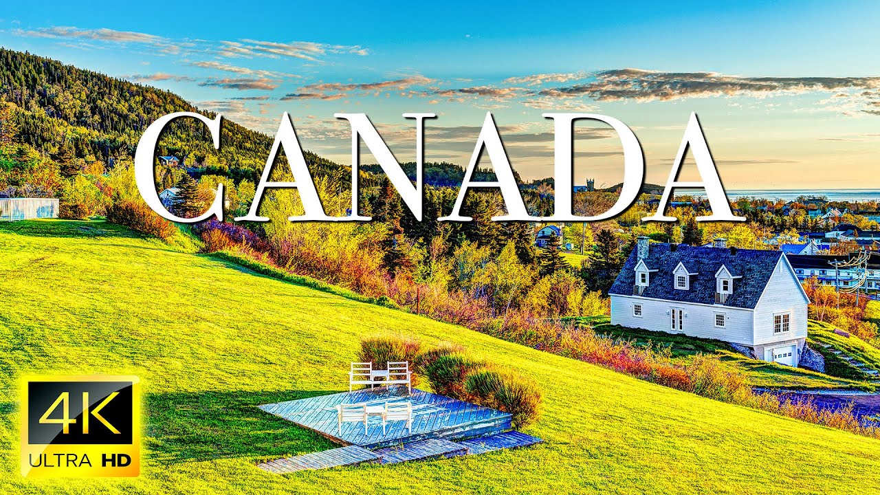 FLYING OVER CANADA (4K UHD) - Relaxing Music With Stunning Beautiful ...