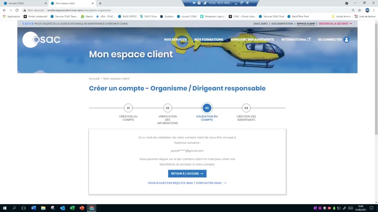 #6 Nouveau site OSAC | Compte client - Création d'un compte DR - YouTube