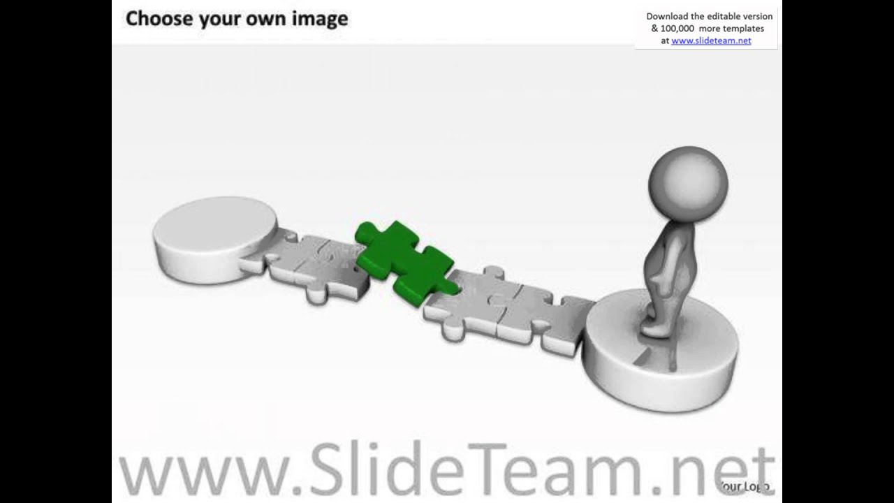 work flow business process diagram 3d man blue puzzle solution ...