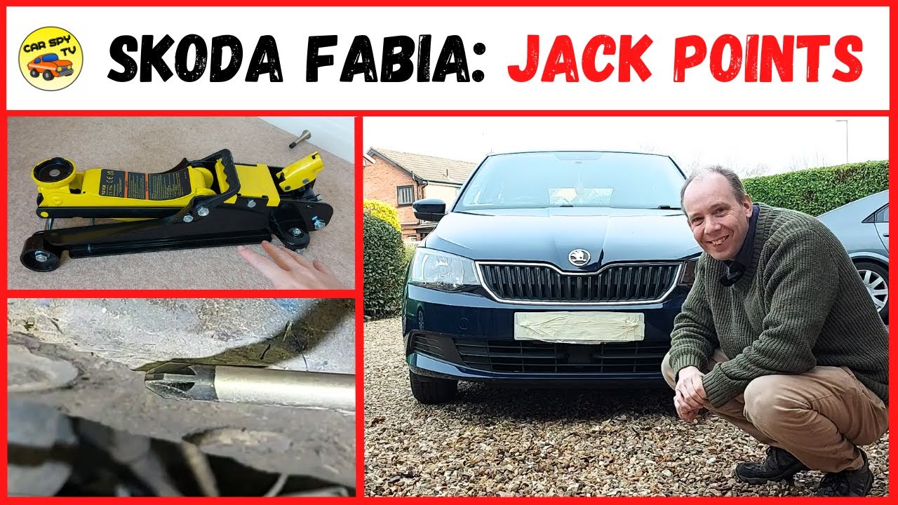 Skoda Fabia Mk3: How To Find Jacking Points (Jack Points) - YouTube
