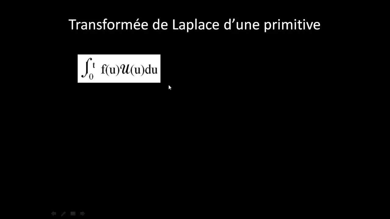 Formule de la transformée de Laplace d'une primitive - YouTube