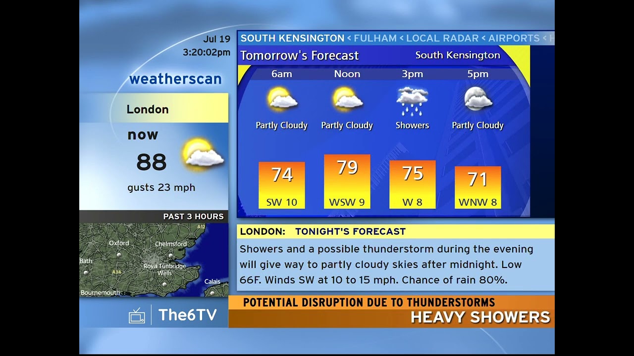 Weatherscan Emulator - London, UK - 7/19/2022 3:15pm - YouTube