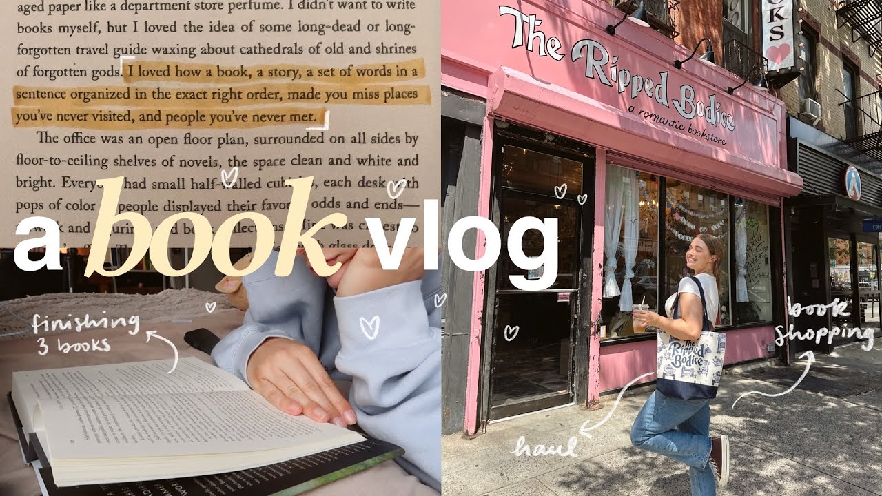 A BOOK VLOG 📖 read with me for a week, going to The Ripped Bodice, book ...