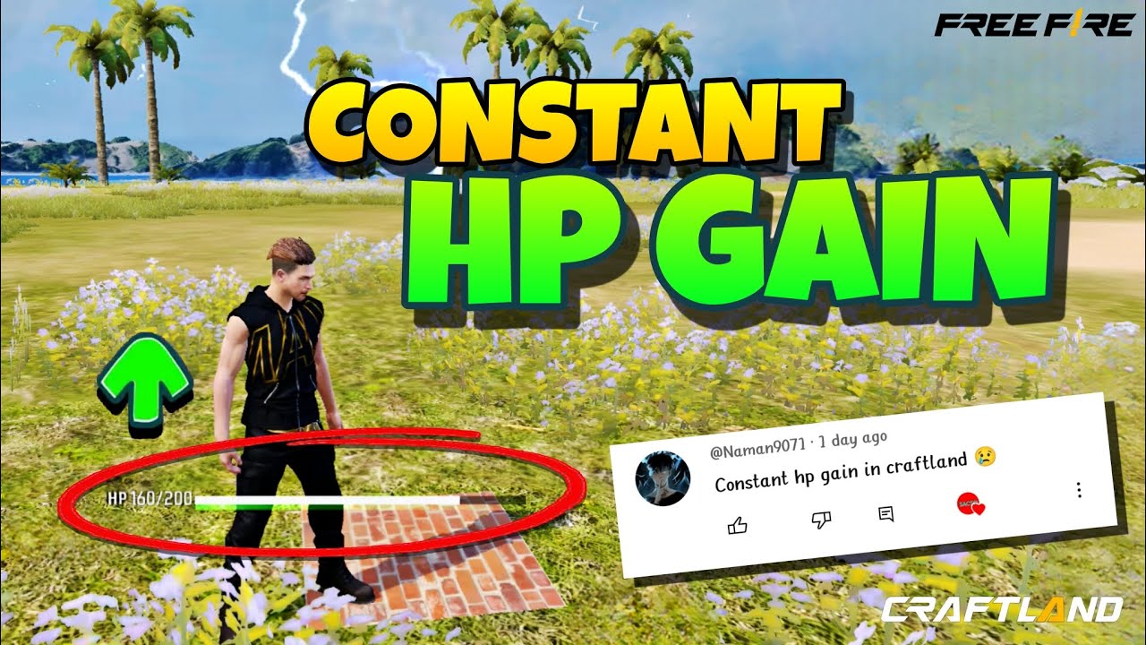 How to Gain Constant HP in Freefire Craftland - YouTube