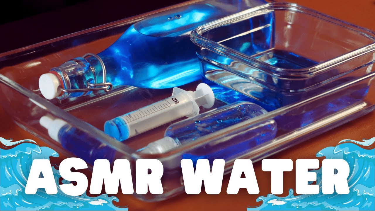 ASMR Water Shaking and Pouring 💦 | With Glas, Straws, Spray and Pipette ...