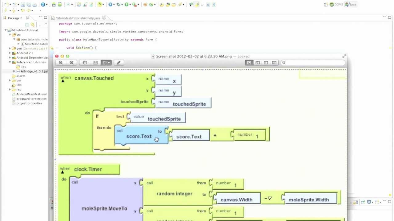 App Inventor Java Bridge Mole Mash Ep. 1 - YouTube