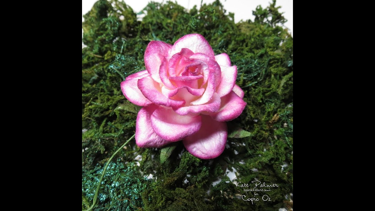 Learn How To Color A Paper Flower Using Two Copic Markers In This Quick ...