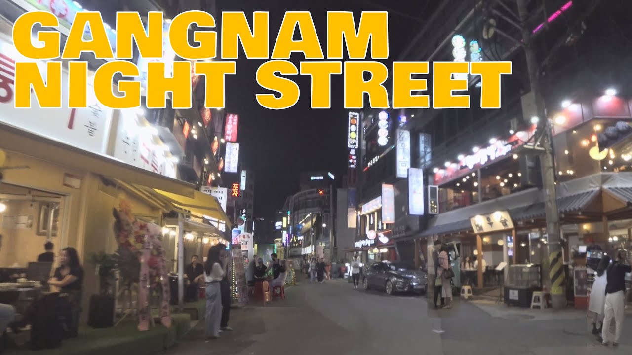 Korea Seoul Gangnam night street ride through: - YouTube