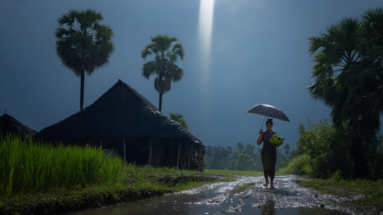 POV Wandering a Silent Rural Village Under the Rain 29-06-25 - YouTube