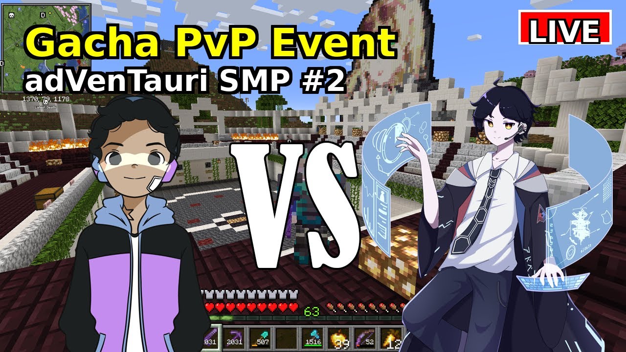 Minecraft Gacha PvP Opening Fight | Minecraft AdvenTauri SMP S1 ...