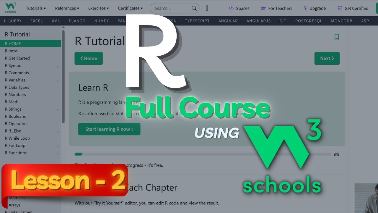 W3Schools R Programming Tutorial for Absolute Beginners (Part-2) | R Programming using W3Schools ...