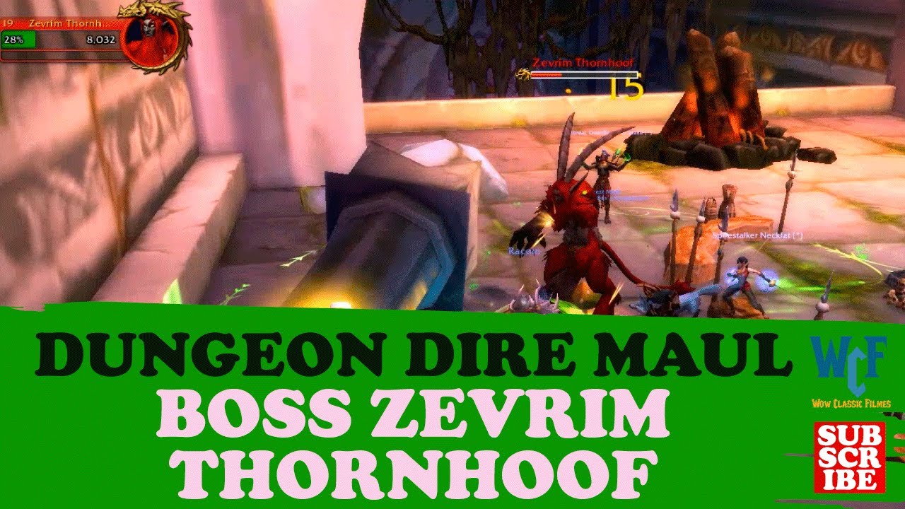 Boss Zevrim Thornhoof Dungeon Dire Maul Warpwood Quarter Wow World Of Warcraft