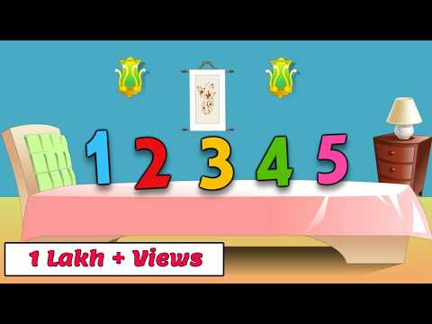Five Little Numbers Jumping On The Bed | Numbers Song For Kids  | @CuddlesKidsTv