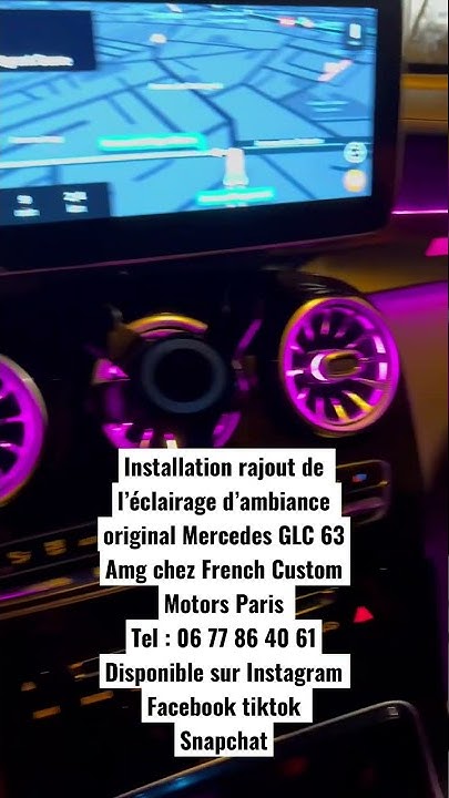 Mercedes GLC 63 AMG by night après l’installation de l’éclairage d’ambiance d’origine - YouTube