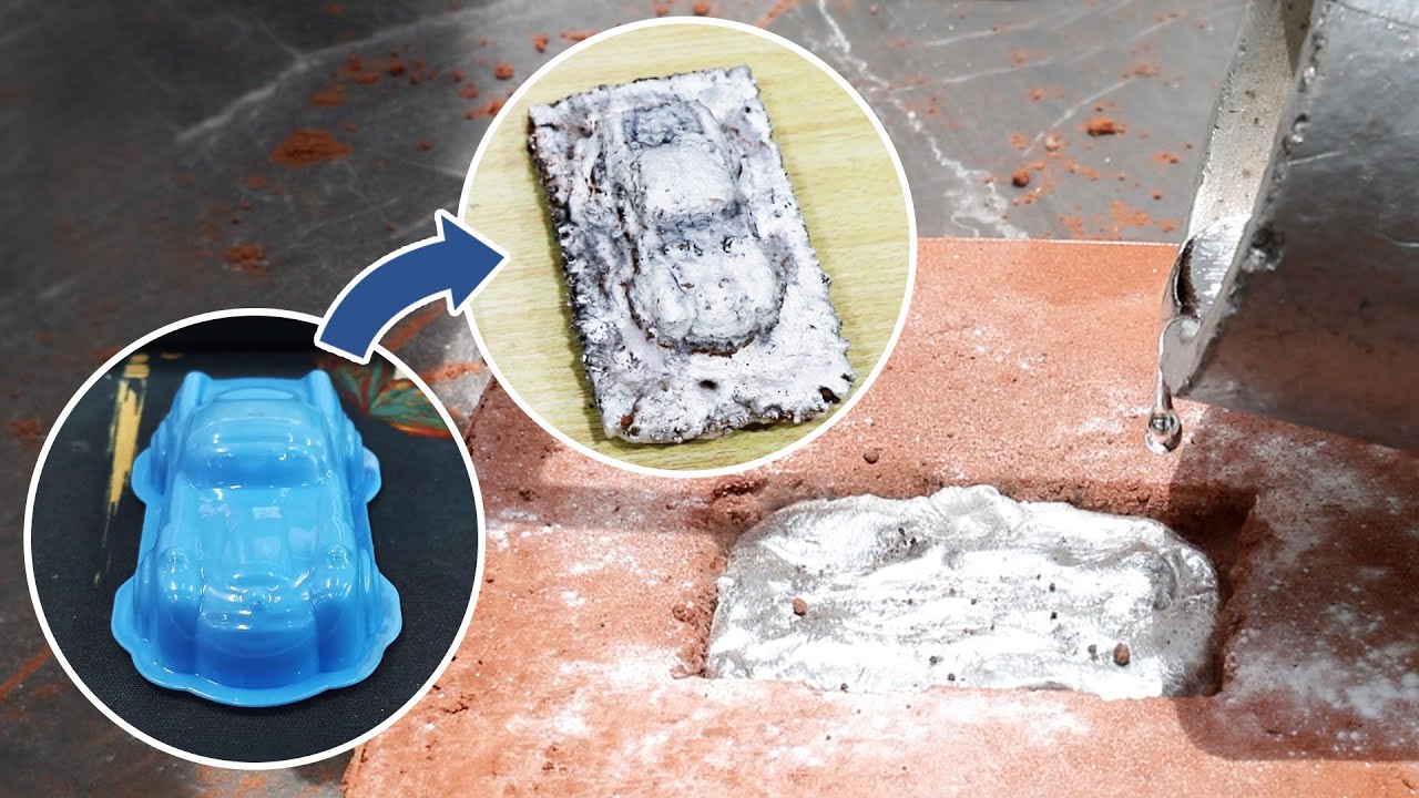 Fun Smelting-Casting toy car models using a gas furnace-ASMR Melting ...