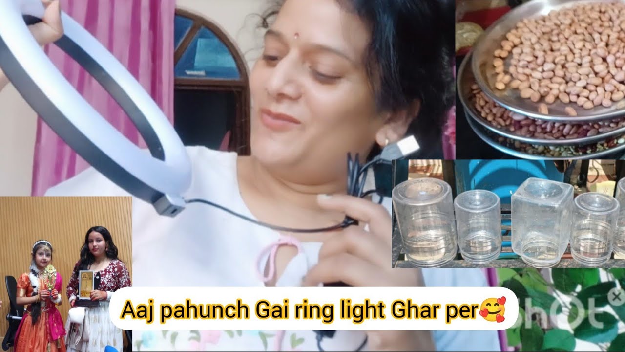 Pari pahunchi Delhi se || kitchen ke containers || ring light ki ...