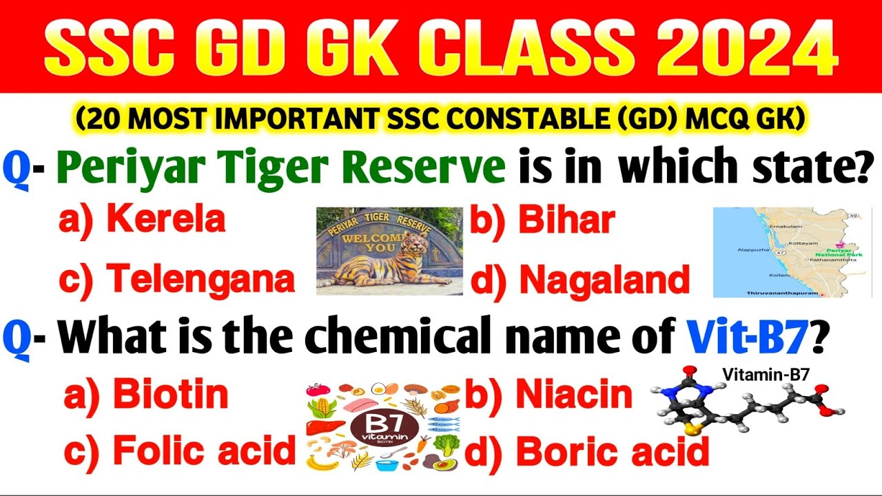 SSC GD GK || SSC GD Constable Recruitment Exam || SSC GD Gk Class | SSC ...