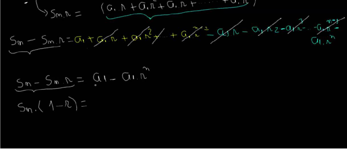 Séries geometricas - demonstração de fórmula - YouTube