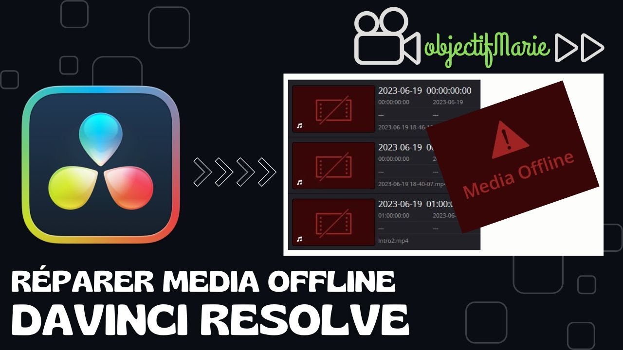 DaVinci Resolve | Réparer MEDIA OFFLINE dans DaVinci Resolve 16, 17, 18 ...