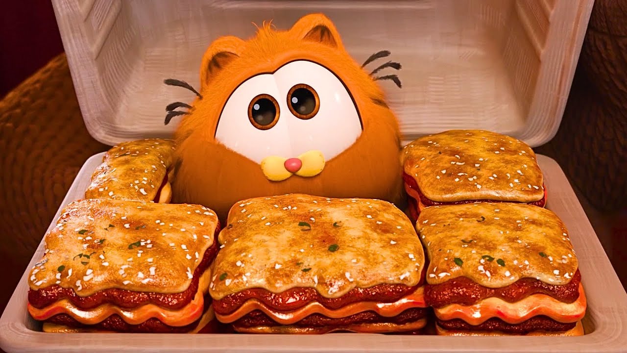 mini garfield with human eat food the garfield 2 - YouTube